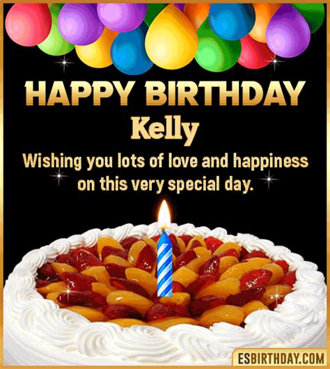 Happy Birthday Kelly  🎂 Images Animated Wishes【28 S】