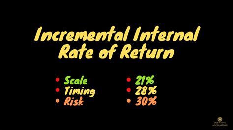incremental irr internal rate of return calculation of incremental irr