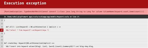 mysql how to solve runtimeexception typedoesnotmatch