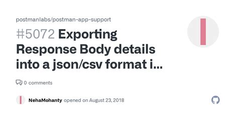 exporting response body details into a json csv format in postman