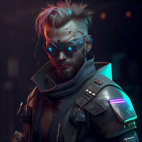 Premium Photo Cyberpunk Warrior Man Futuristic Soldier 3d Render