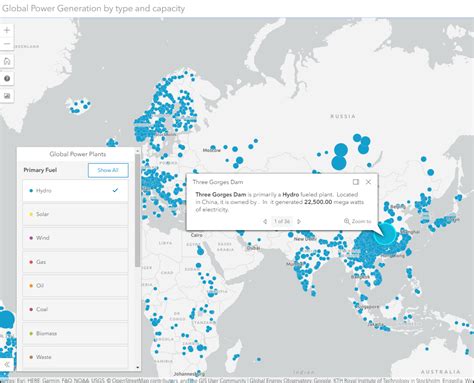 a legend on a map maping resources
