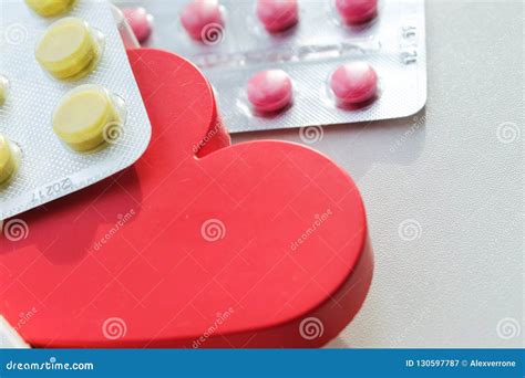 Heart Disease Pills Treatment And Prevention Of Diseases Stock Image