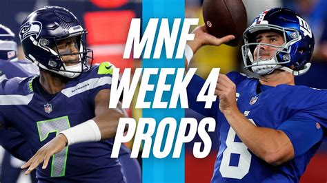 Monday Night Football Nfl Player Props 2023 Seahawks Vs Giants Week