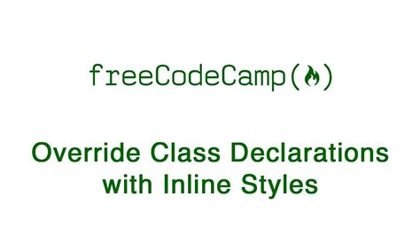 basic css override class declarations with inline styles