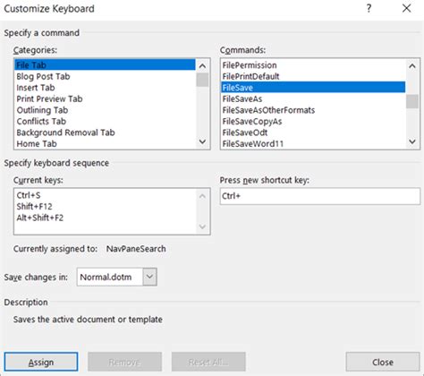 customize keyboard shortcuts