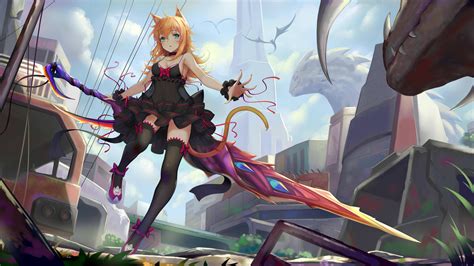 3840x2160 Anime Women Sword 8k 4k Hd 4k Wallpapers Images Backgrounds