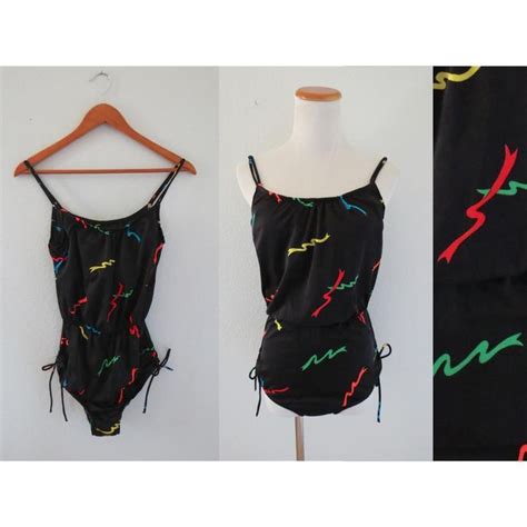 80s Swimsuit 1980s Bathing Suit One Piece Etsy 80s Swimsuit Bathing