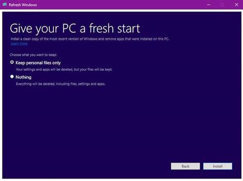 Microsofts Refresh Windows Tool — A New Tool To Clean Install Windows 10