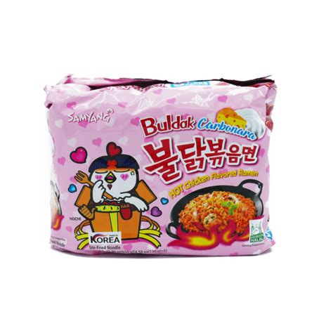 Buldak Carbonara Hot Chicken Flavor Ramen Multipack 5 Packs Per Order