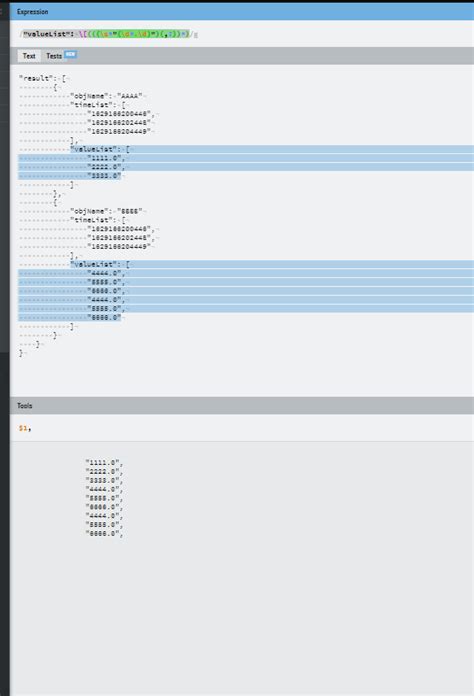 regex match string against the array of regular expressions stack
