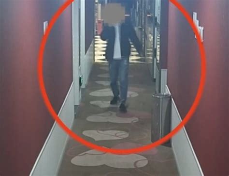 man pictured crawling through hotel to listen to people having sex