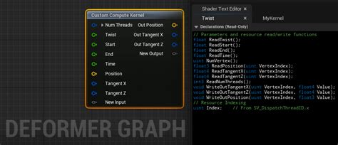 how to create a custom deformer graph in unreal engine unreal engine