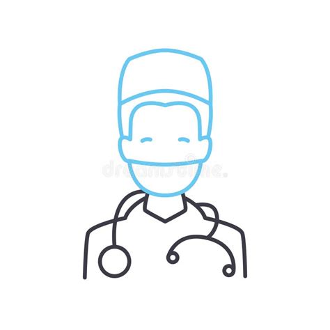 Physican Line Icon Outline Symbol Vector Illustration Concept Sign