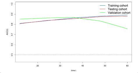 Time Dependent Receiver Operating Characteristic Roc Curves Of The