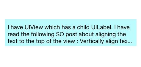 vertically align text to top within a uilabel itcodar