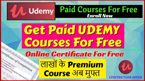 get udemy paid courses for free with lifetime access udemy free