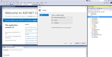 azure app service and asp core azure app service