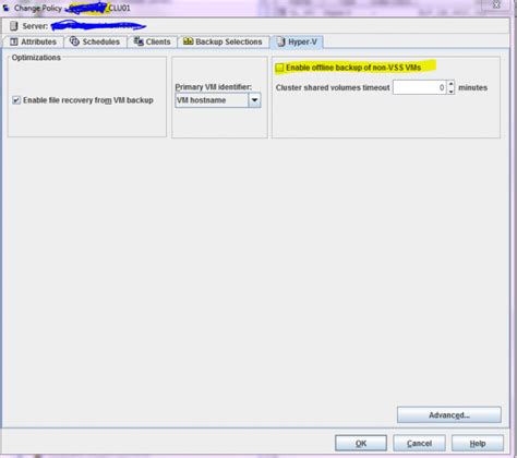 solved backup failing on hyper v 2012 server vox