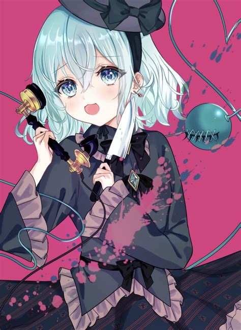 Safebooru 1girl Alternate Costume Black Skirt Collared Blouse Eyeball