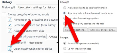 how to automatically clear private data when you close your browser