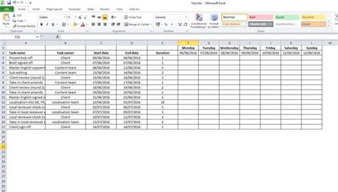 create a gantt chart in excel part 1 wright and brown