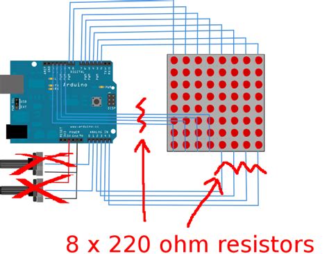 arduino er test 8 8 led matrix with arduino uno r3