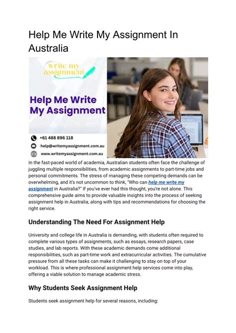 Ppt Help Me Write My Assignment In Australia Powerpoint Presentation