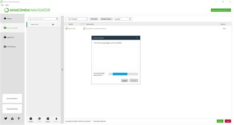 python anaconda navigator the following packages will be