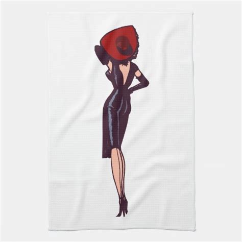 Vintage Gorgeous Glamor Girl Retro Pinup Hand Towel Zazzle