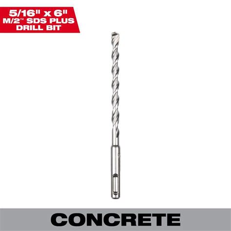 Milwaukee 5 16 In X 6 In 2 Cutter Sds Plus Carbide Drill Bit 48 20