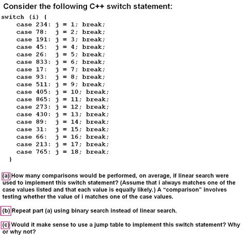 consider the following c switch statement switch