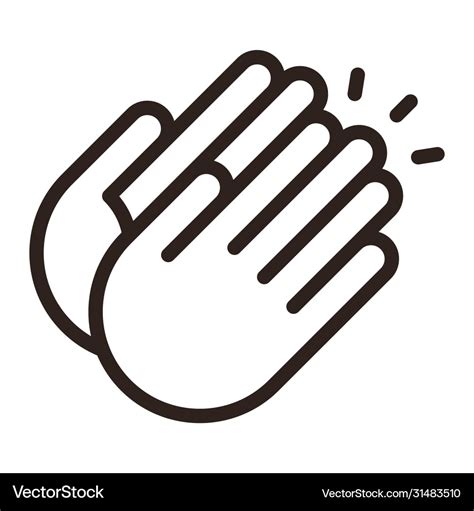 Clapping Hands Icon Royalty Free Vector Image Vectorstock