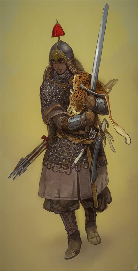Safebooru 1girl Armor Boots Brown Eyes Brown Pants Chainmail