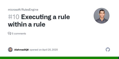 executing a rule within a rule · issue 10 · microsoft rulesengine · github