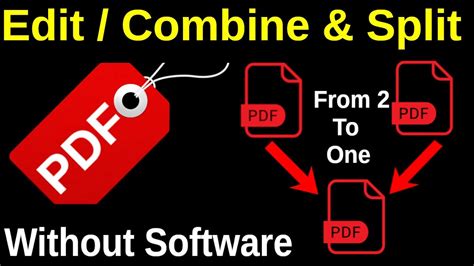 how to merge split pdf files into one file without software youtube