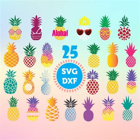 Piña Svg Archivos Dxf Piña Paquete Svg Archivos Piña Marcos Etsy España