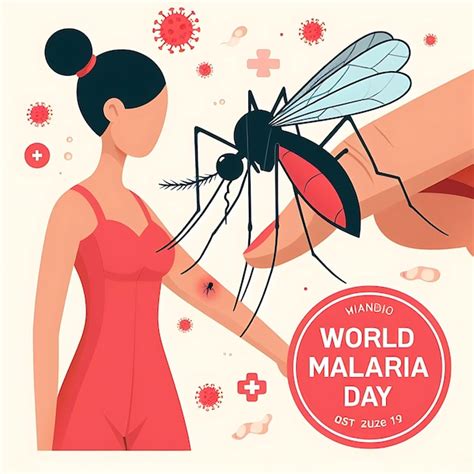 Dia Mundial Da Malária Vector Um Cartaz Para O Dia Mundial Do Mundo é