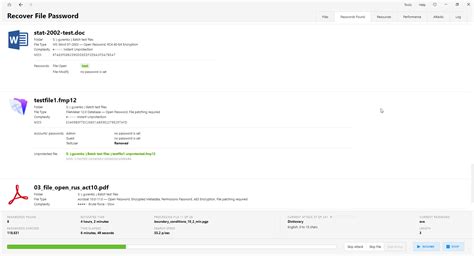 how to recover passwords for multiple files in batch mode of passware