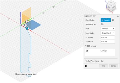 import and align dxf file for turning in fusion 360