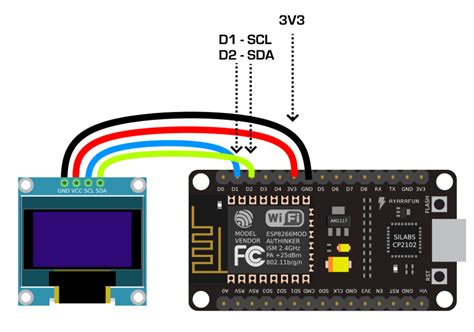 i2c oled on esp8266 the electronics deli