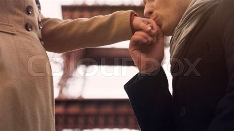 Man Confessing His Feelings And Kissing Stock Image Colourbox