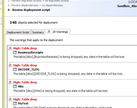 clearing out a database with sql compare sqlservercentral