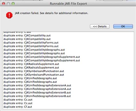 java error in packaging executable jar file in eclipse