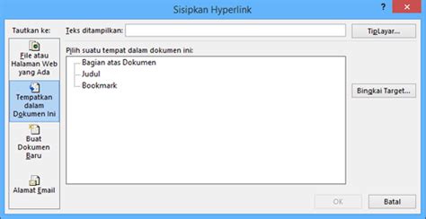 membuat atau mengedit hyperlink