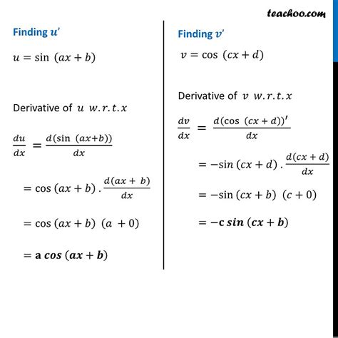 Ex 5 2 5 Differentiate Sin Ax B Cos Cx D Class 12 Cbse