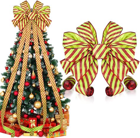 Christmas Tree Topper Bow 87 X 15 Inch Wreath Bow Large