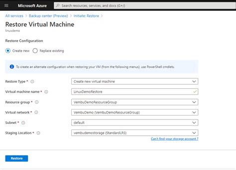 enabling site recovery and replication for azure vm in azure backup