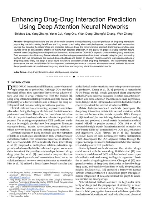 Pdf Enhancing Drug Drug Interaction Prediction Using Deep Attention