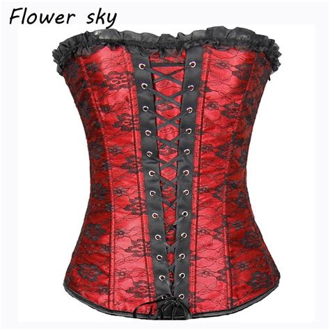 Lace Corset Skirt Sexy Women Corset And Bustier Burlesque Club Wear